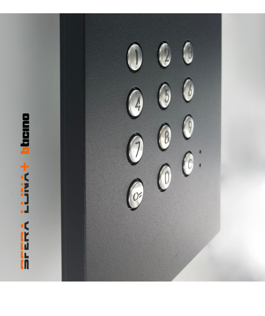 Video Parlofonie SFERA LUNA+3 Push-buttons Keypad High-End Bticino ...