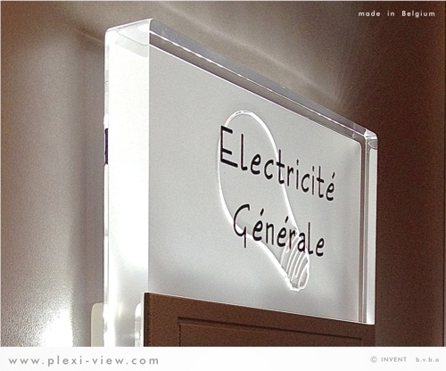 PLAQUE PROFESSIONNELLE LED LUMIBLOCK 01-20X25 | Plexi-View: PLAQUE ...