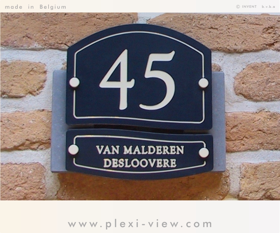 Huisnummer met naam Cottage DUO STYLE | Plexi-View: Huisnummer met naam ...