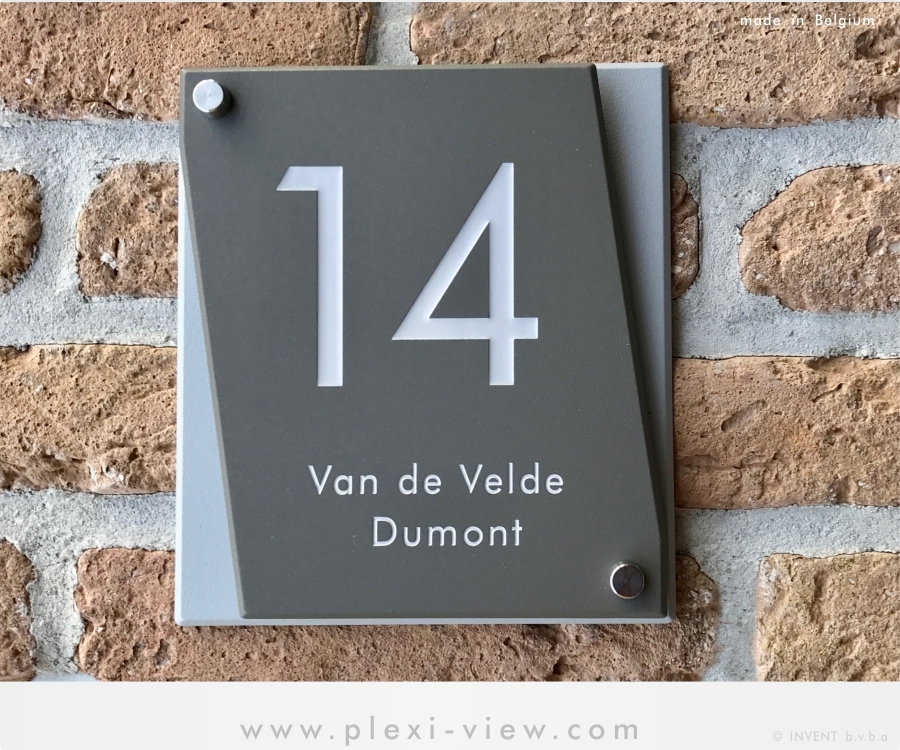 HOUSE SIGN ALUMINUM TRAPZ | Plexi-View: HOUSE SIGN ALUMINUM TRAPZ