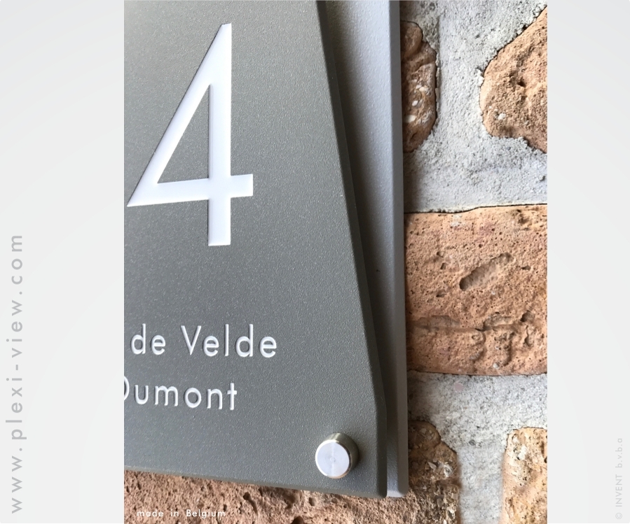 HOUSE SIGN ALUMINUM TRAPZ | Plexi-View: HOUSE SIGN ALUMINUM TRAPZ